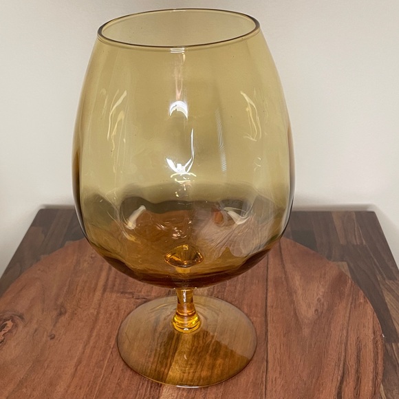 Accents | Vintage Amber Glass Brandy Snifter Midcentury Modern Mcm ...